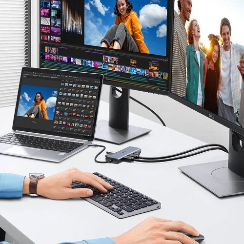 UGREEN CM490 Hub 9in1 USB-C - 2xUSB 3.2 Gen 1/USB 2.0/2xHDMI 4K 60Hz ...