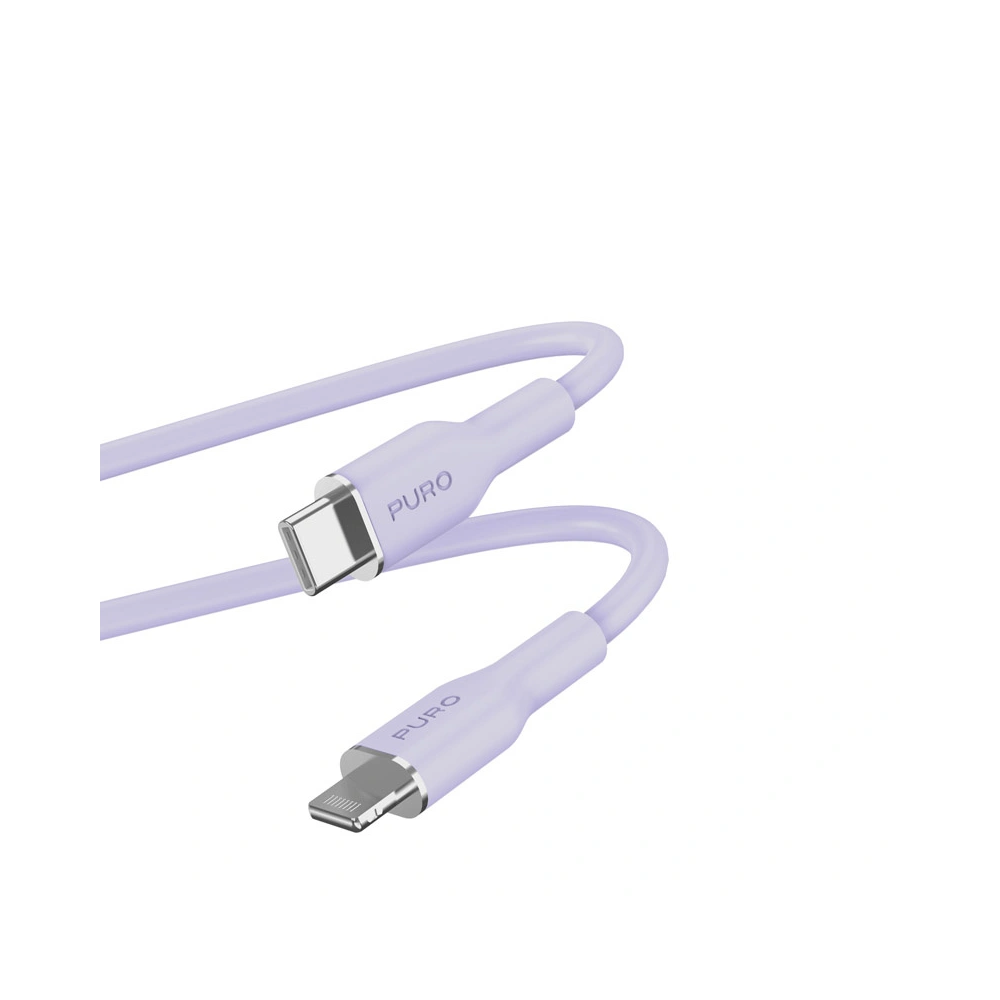 PURO ICON Soft Cable USB-C/Lightning 1.5m (Tech Lavender)